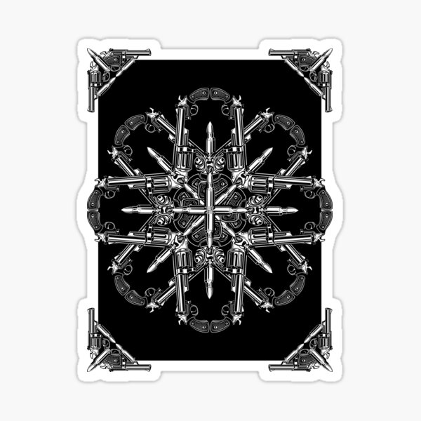 "Revolver Geometric Art | Old west style | Vintage" Sticker for Sale by ...