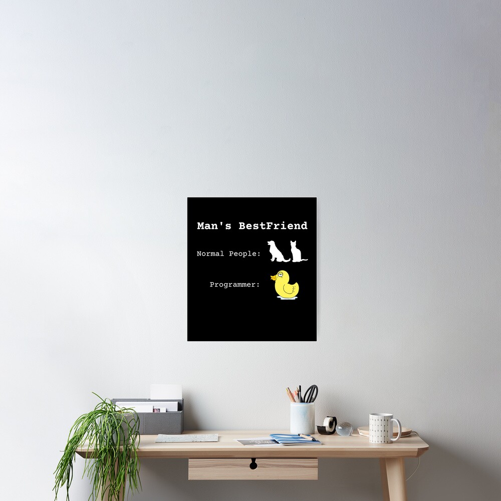 Póster «Patito de goma del mejor amigo del programador» de ArtisPrints ...