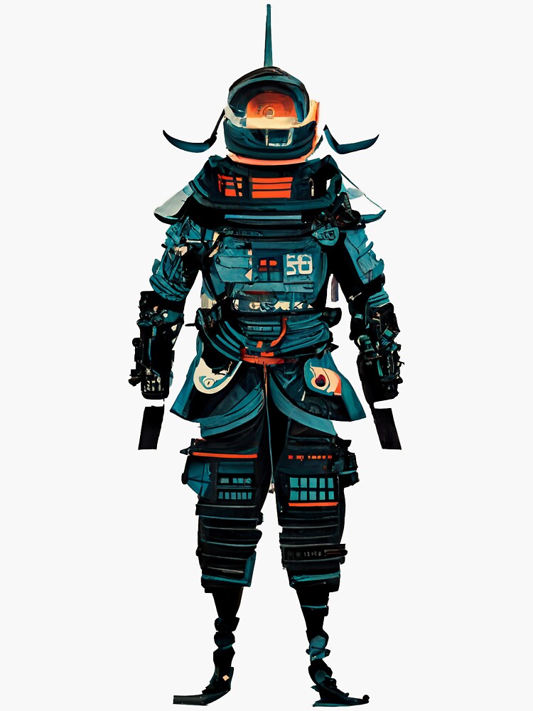 "Space Samurai Series - Daiki" Sticker for Sale by Drunk-Martian ...