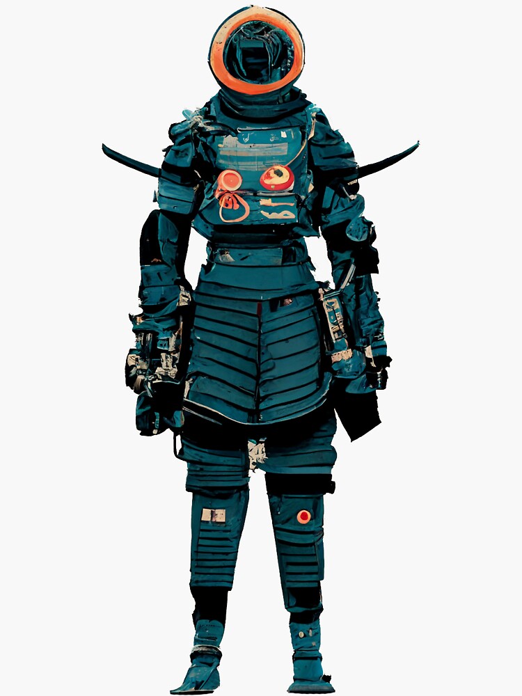 "Space Samurai Series - Hikaru" Sticker for Sale by Drunk-Martian ...