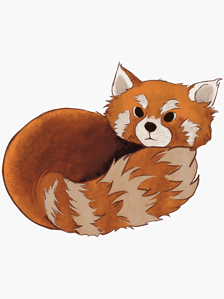 "Grumpy Red Panda" Sticker for Sale by Paigeonapage | Redbubble