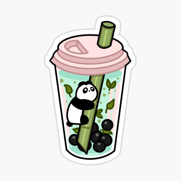 "Panda Boba" Sticker for Sale by kelly-jelly | Redbubble