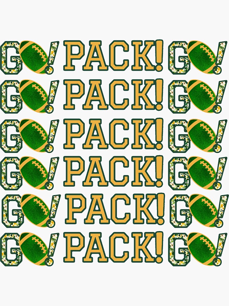 "Go Pack Go! Floral " Sticker for Sale by KCAbdelnour | Redbubble