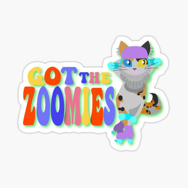 "Turkish Angora Cat got the Zoomies" Sticker for Sale by GraphixbySuzu ...