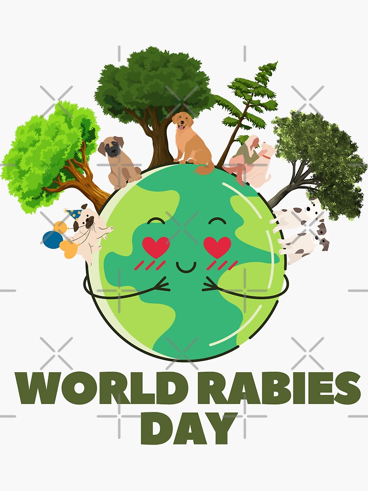 "World Rabies Day" Sticker for Sale by byrne-ma | Redbubble