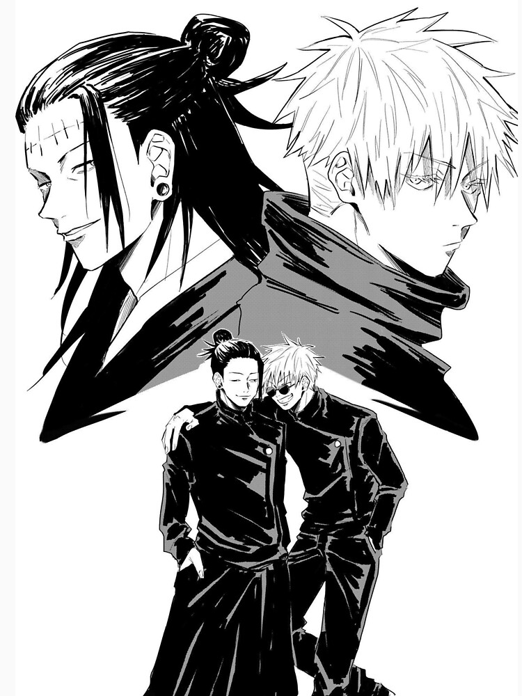 "Gojo Geto Black & White" T-shirt for Sale by BerserkerArmy | Redbubble ...