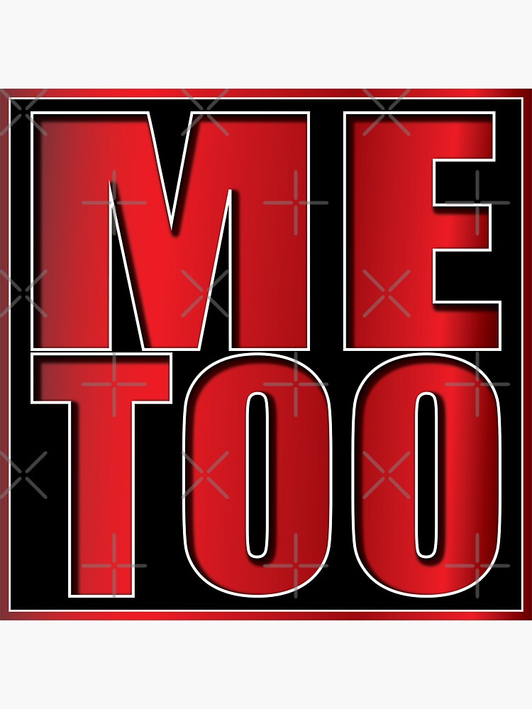 Me Too Movement Red Logo Sticker For Sale By Moon Stone Redbubble