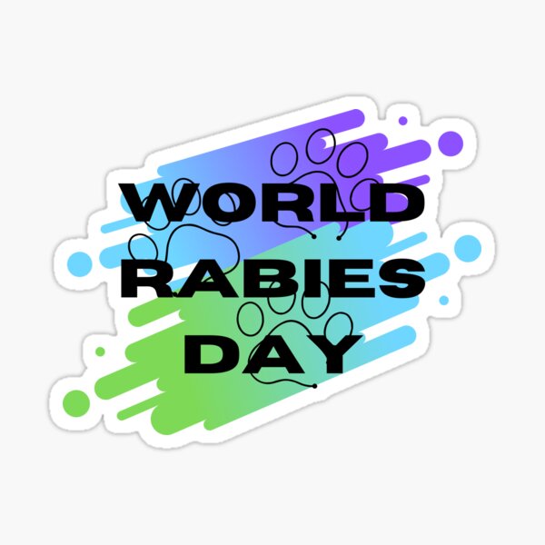 "World Rabies Day" Sticker for Sale by byrne-ma | Redbubble