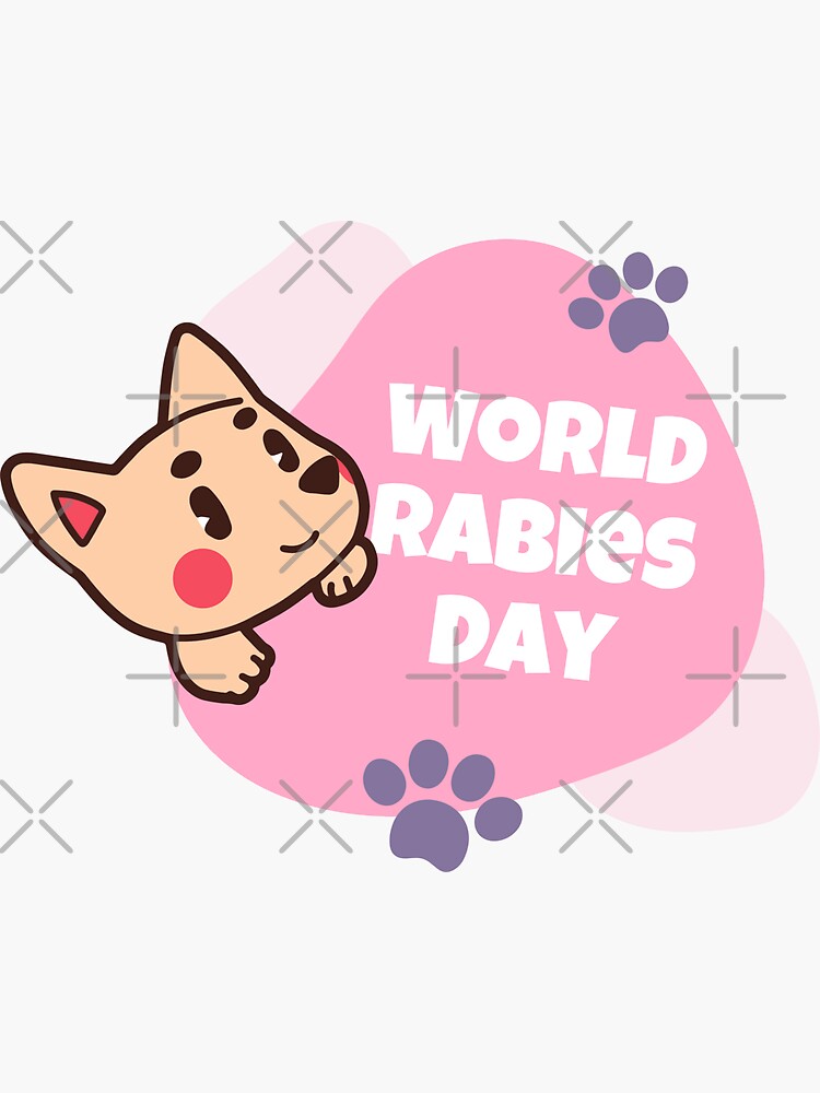 "World Rabies Day" Sticker for Sale by byrne-ma | Redbubble