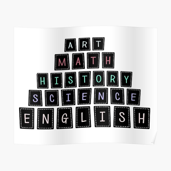 "School Subjects" Poster for Sale by ChoppDesign | Redbubble