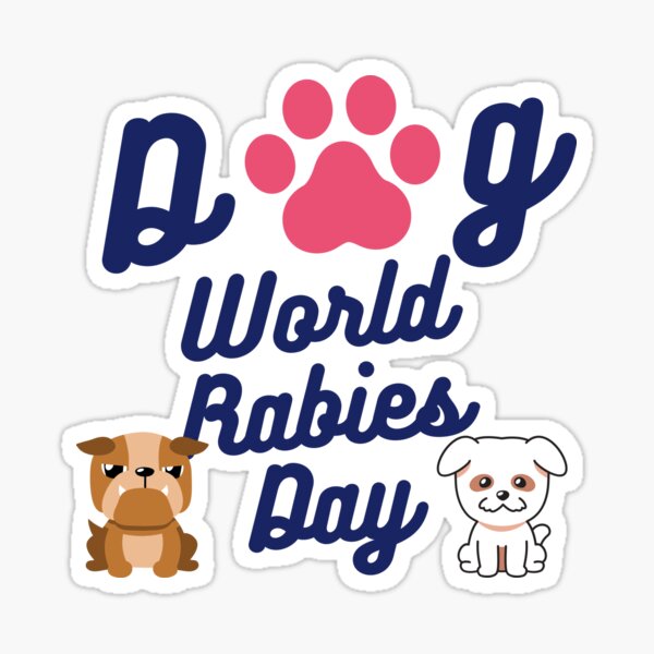 "World Rabies Day" Sticker for Sale by byrne-ma | Redbubble