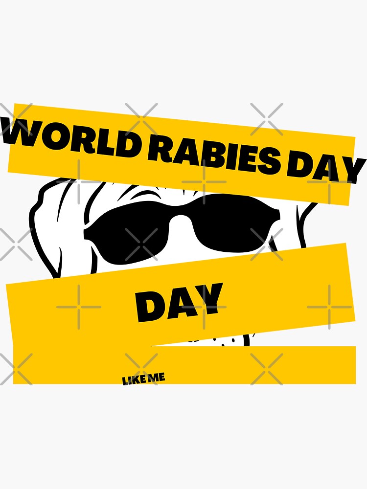"World Rabies Day" Sticker for Sale by byrne-ma | Redbubble
