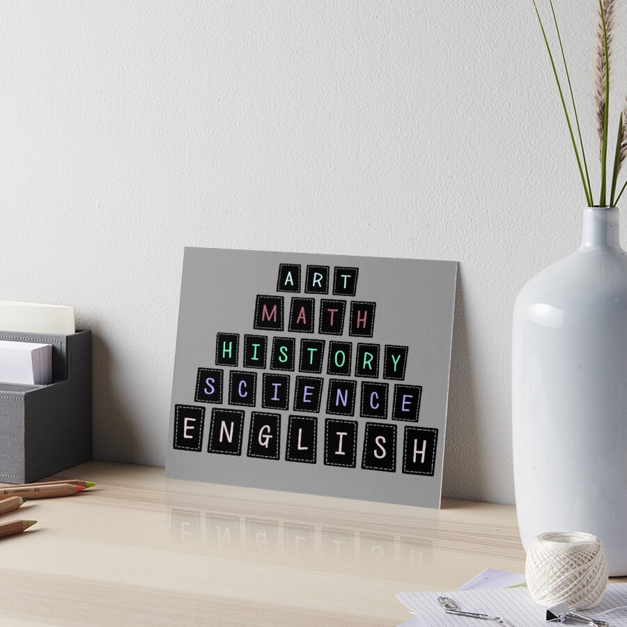 "School Subjects" Art Board Print for Sale by ChoppDesign | Redbubble