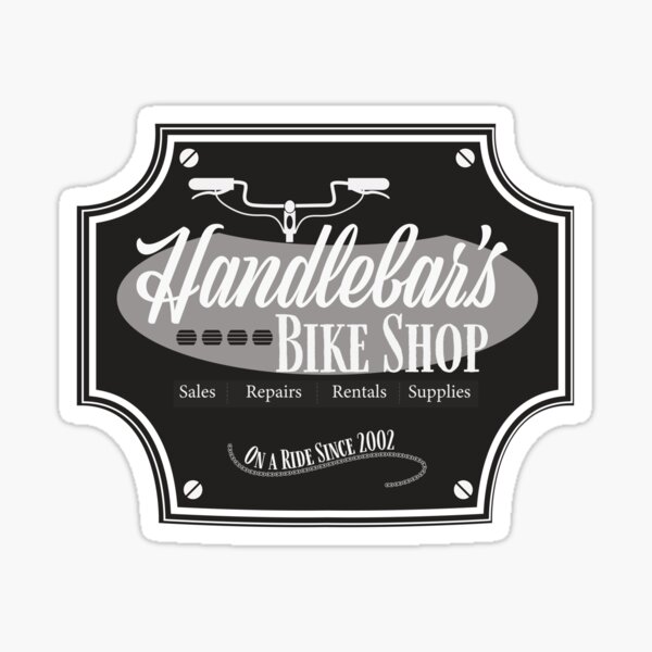 "Handlebars Bike Shop Logo Art" Sticker for Sale by SilverSummer ...