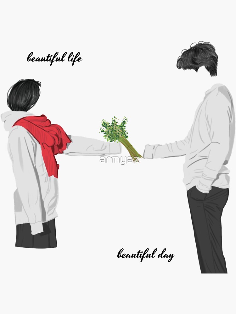 "Beautiful Life, Beautiful Day" Sticker for Sale by armyaz | Redbubble