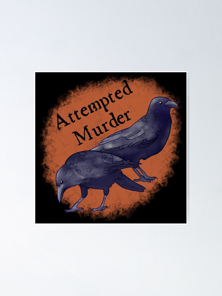 "Almost a murder of crows" Poster for Sale by BlackSquirrelCC | Redbubble
