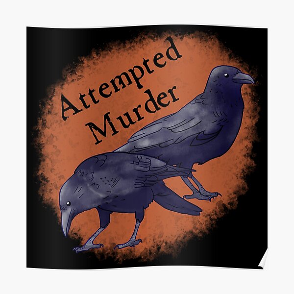 "Almost a murder of crows" Poster for Sale by BlackSquirrelCC | Redbubble