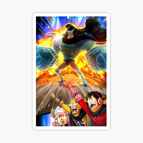 "Franky luffy ussop chopper One Piece" Sticker for Sale by ...