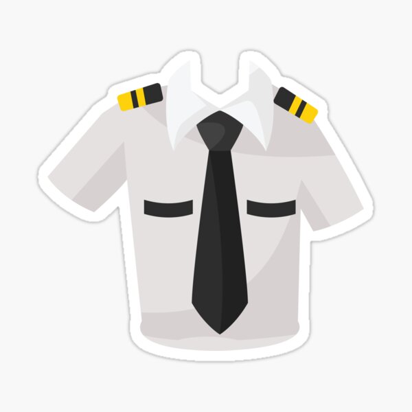 "Pilot Halloween Costume. Pilot Uniform or Shirt Costume." Sticker for ...