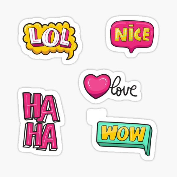 "Nice and very practical stickers - Wow, love, haha" Sticker for Sale ...