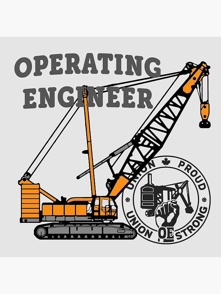"Operating Engineer Crawler Crane (Front/Back-LG-2F)" Poster for Sale ...