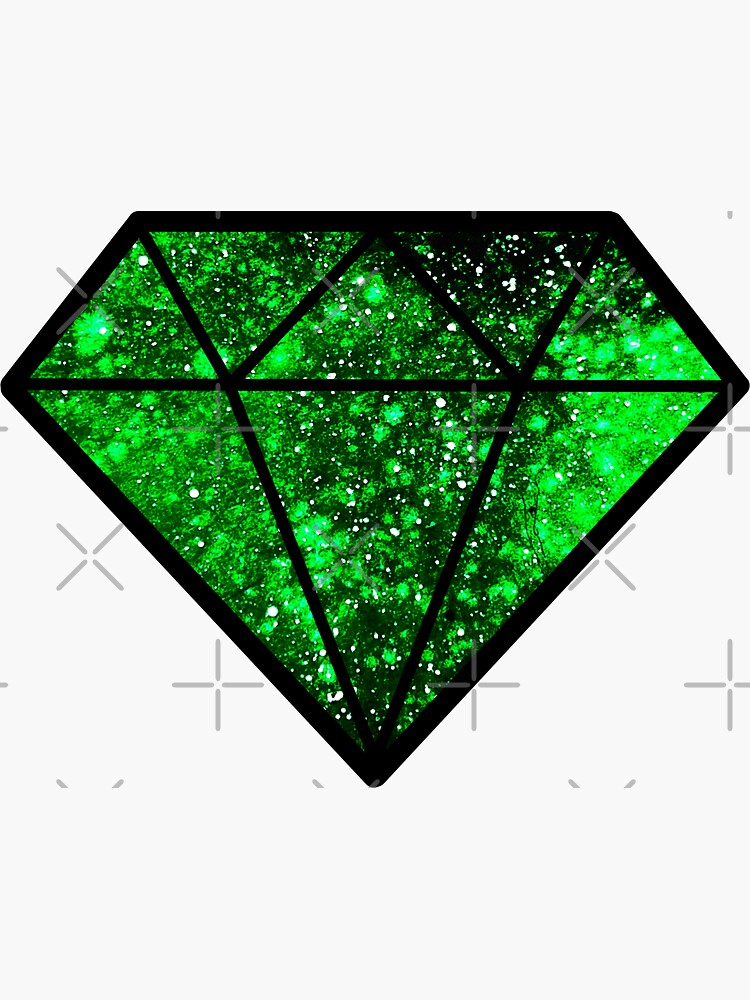 "Cosmic Emerald" Sticker for Sale by SilverFantasy | Redbubble