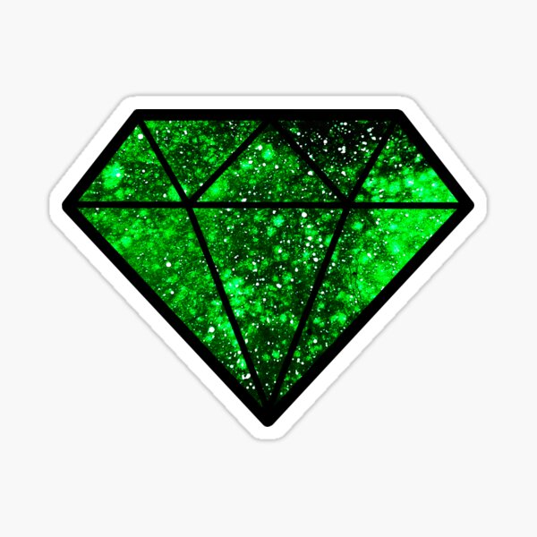 "Cosmic Emerald" Sticker for Sale by SilverFantasy | Redbubble