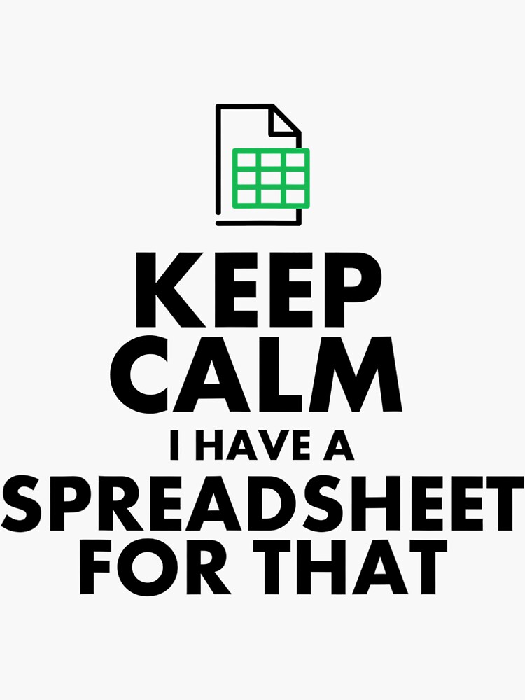"Funny Excel Spreadsheets Lover Gift Accountant Men Women" Sticker for ...
