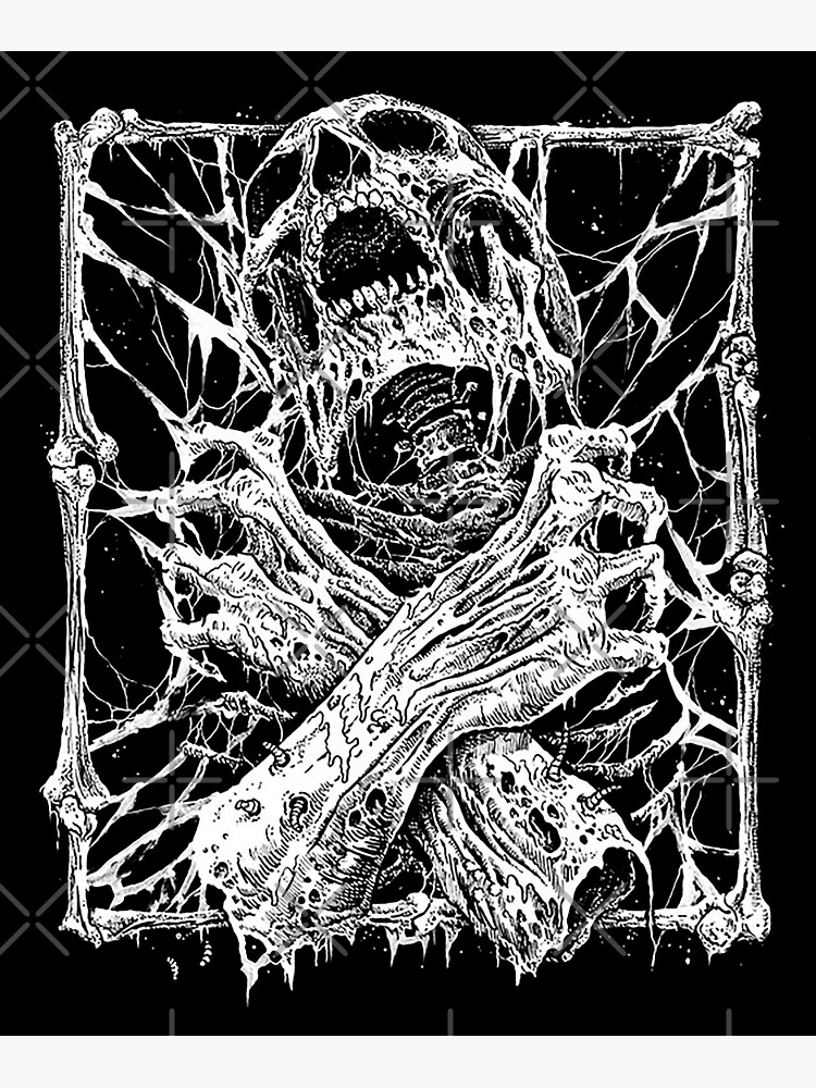 "Death Skeleton Agony black white" Sticker for Sale by DRK7DSGN | Redbubble