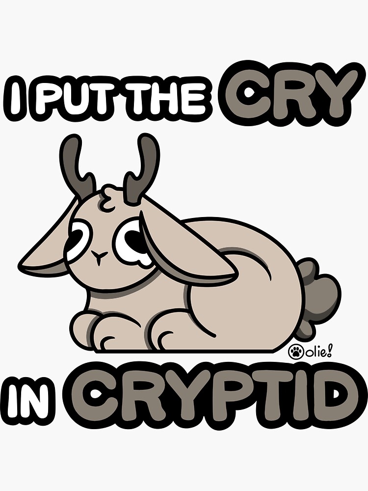 "Crying Cryptids - Jackalope" Sticker for Sale by OlieOtter | Redbubble