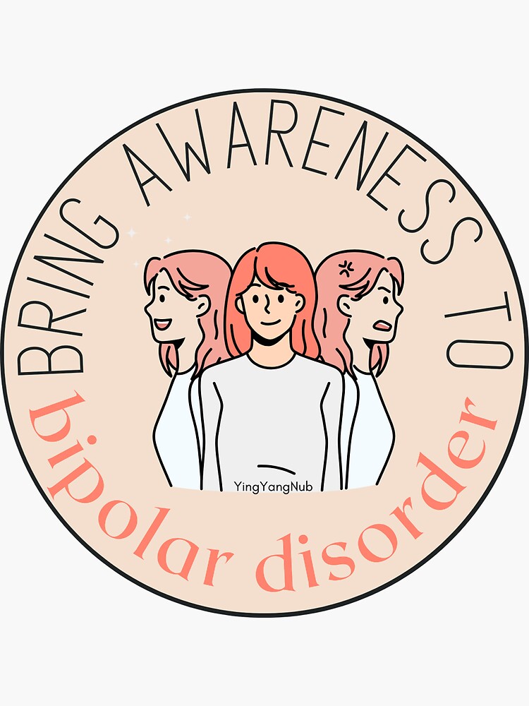 "Bring Awareness to Bipolar Disorder - YingYangNub" Sticker for Sale by ...