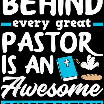 "Behind Every Great Pastor Funny Minister Clergy Pastor" Greeting Card ...
