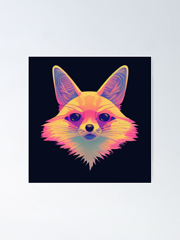 "Synthwave Fennec" Poster for Sale by ChasmicArt | Redbubble