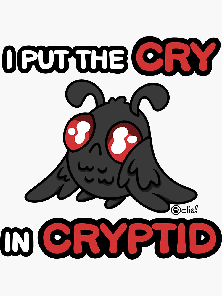 "Crying Cryptids - Mothman" Sticker for Sale by OlieOtter | Redbubble