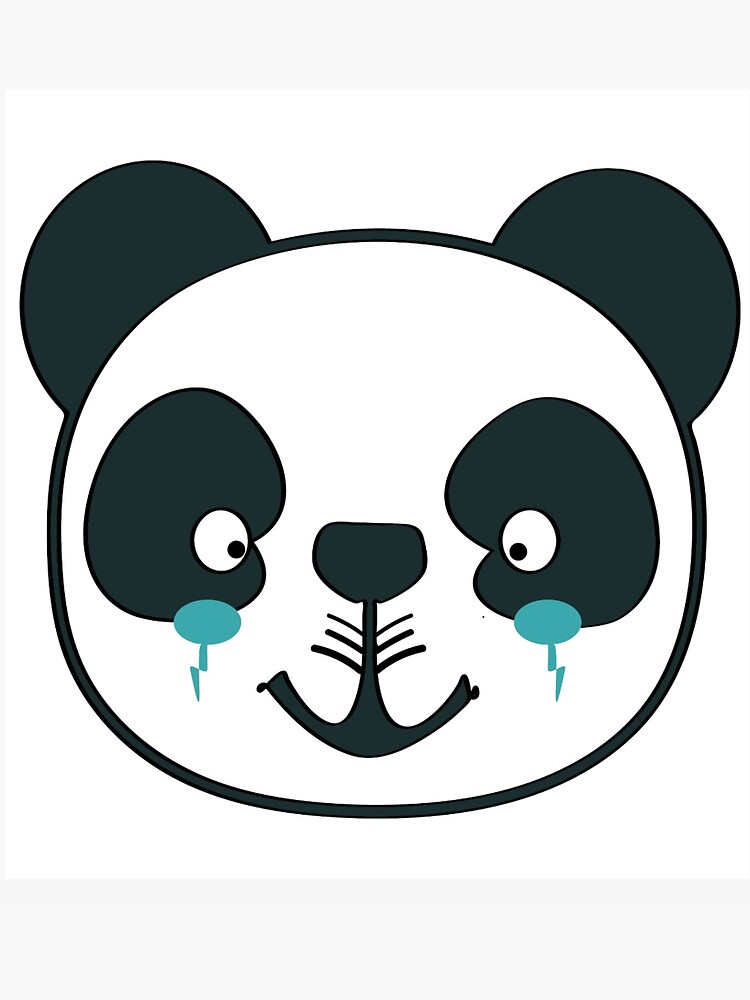 "panda face" Sticker for Sale by lachguerlazal | Redbubble