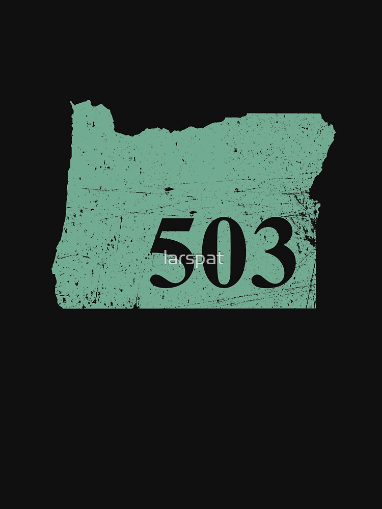 "Oregon the 503 Area Code T-Shirt PNW Fun" T-shirt for Sale by larspat ...