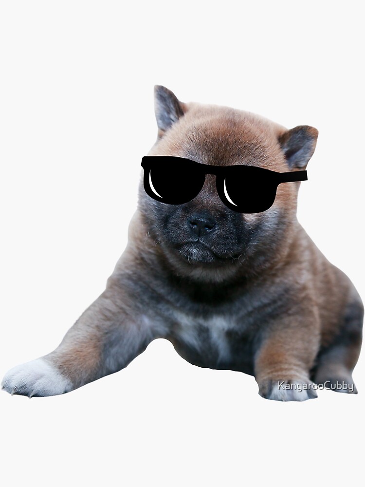 "Cool pup" Sticker for Sale by KangarooCubby | Redbubble