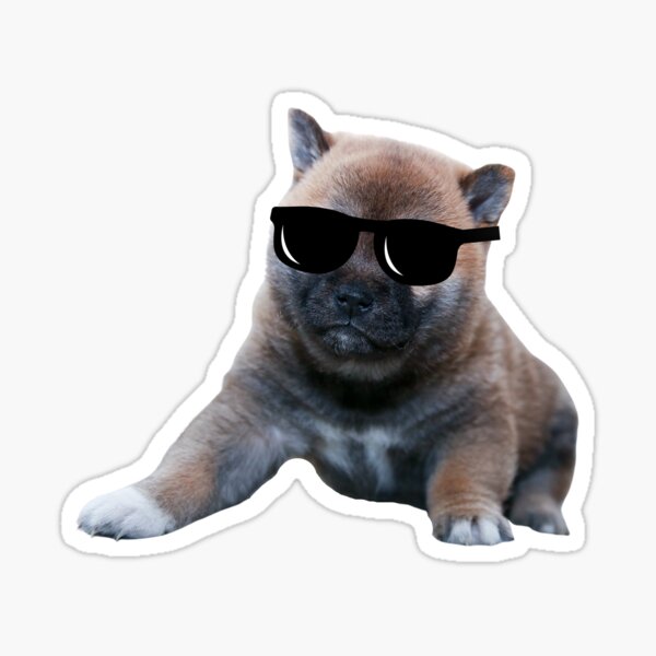 "Cool pup" Sticker for Sale by KangarooCubby | Redbubble