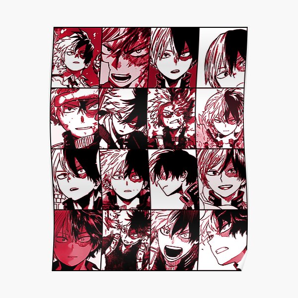 "Todoroki Shouto collage 2" Poster for Sale by Angellinx3 | Redbubble