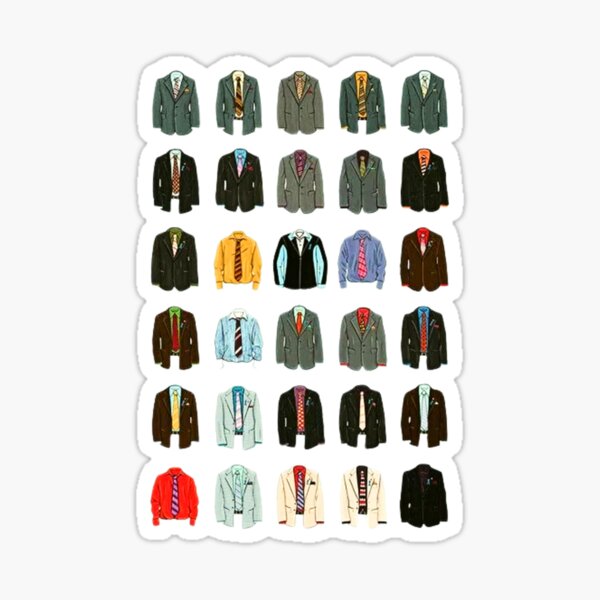"Saul goodman and his suits" Sticker for Sale by Abuzerr | Redbubble