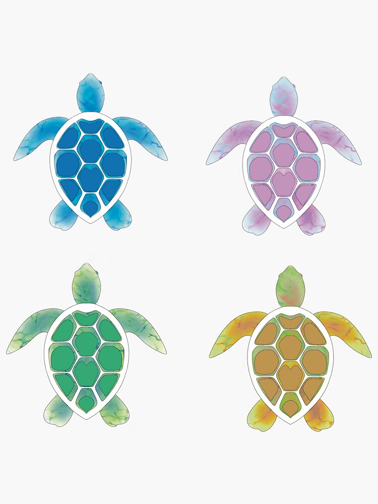 "Sea turtle sticker pack " Sticker for Sale by Death-byart | Redbubble
