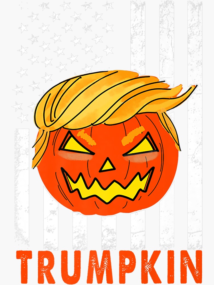 "Trump Halloween Pumpkin Carving ,Funny USA Flag Trumpkin Premium Gift ...