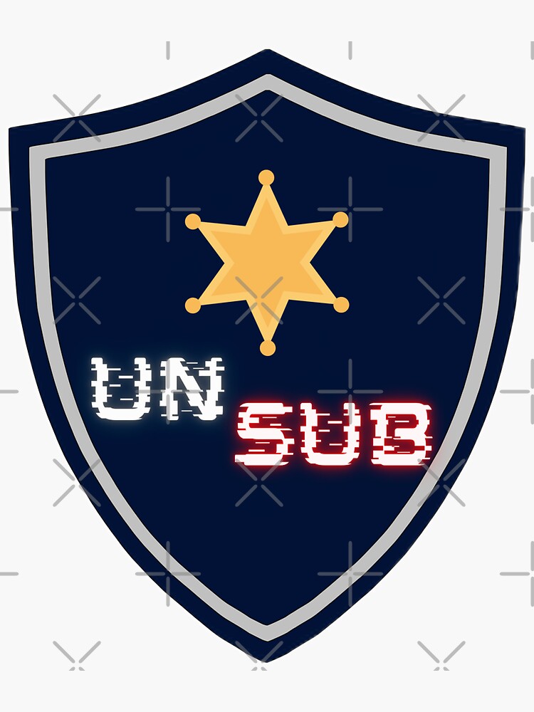 "UNSUB design" Sticker for Sale by LucidndSolo | Redbubble