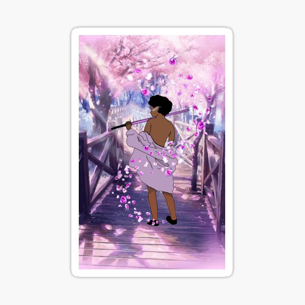 "Purple robe samurai " Sticker for Sale by komowe-jmw | Redbubble