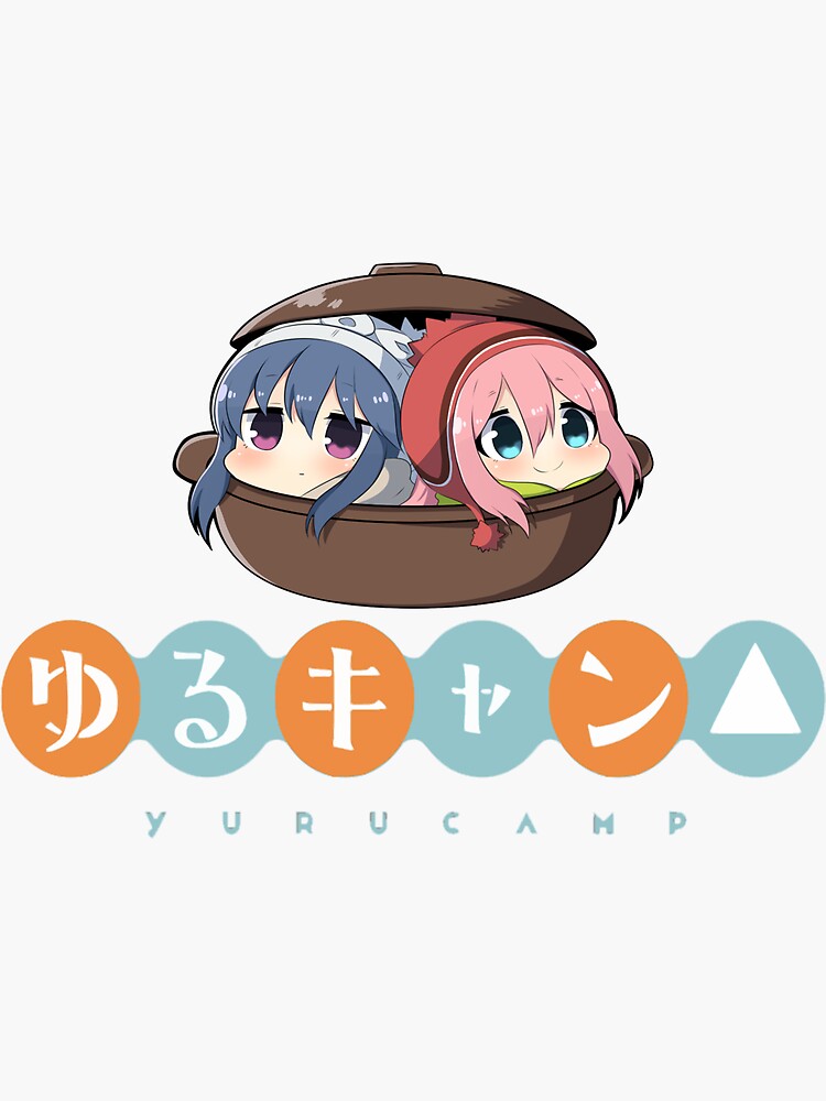 "Chibi Yuru Camp (Laid-Back Camp) in cup" Sticker for Sale by Animeager ...