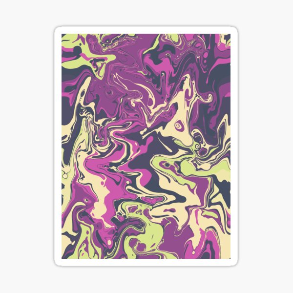 "Hey Puddin' Marble - Digital Paint Spill" Sticker for Sale by ...