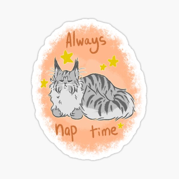 "nap time" Sticker for Sale by BounceCat | Redbubble
