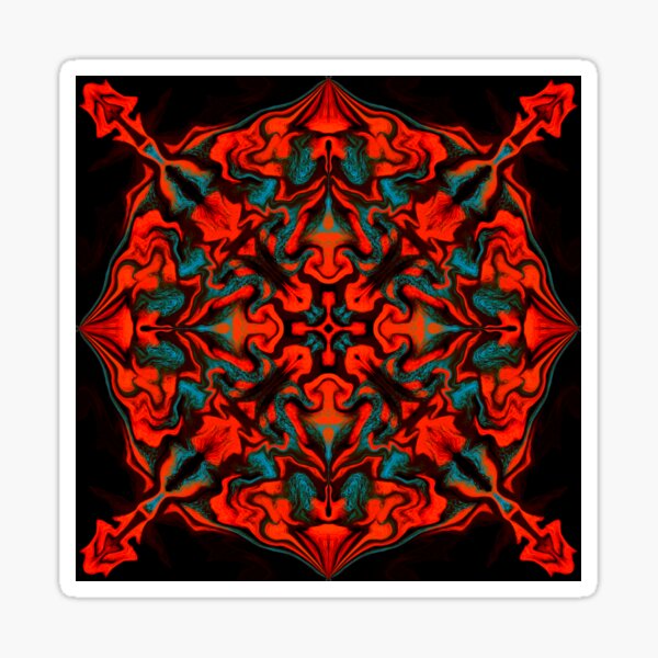 "Orange Medallion" Sticker for Sale by JenConArt | Redbubble