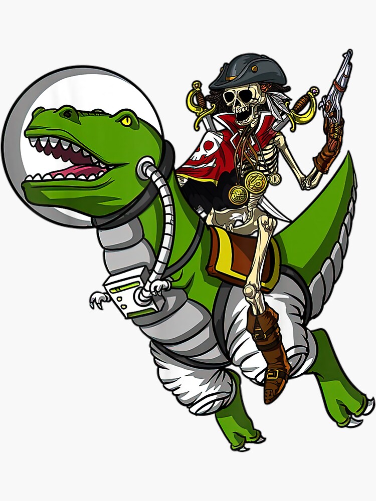 "Dabbing Skeleton Pirate Halloween Costume Jolly Roger" Sticker for ...