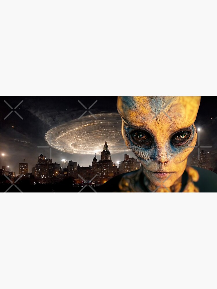 "AI Art - Alien Invasion: We Mean You No Harm" Poster for Sale by AI ...